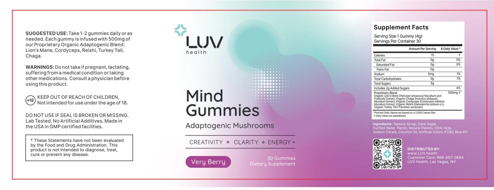 Gummies for enhanced mental performance