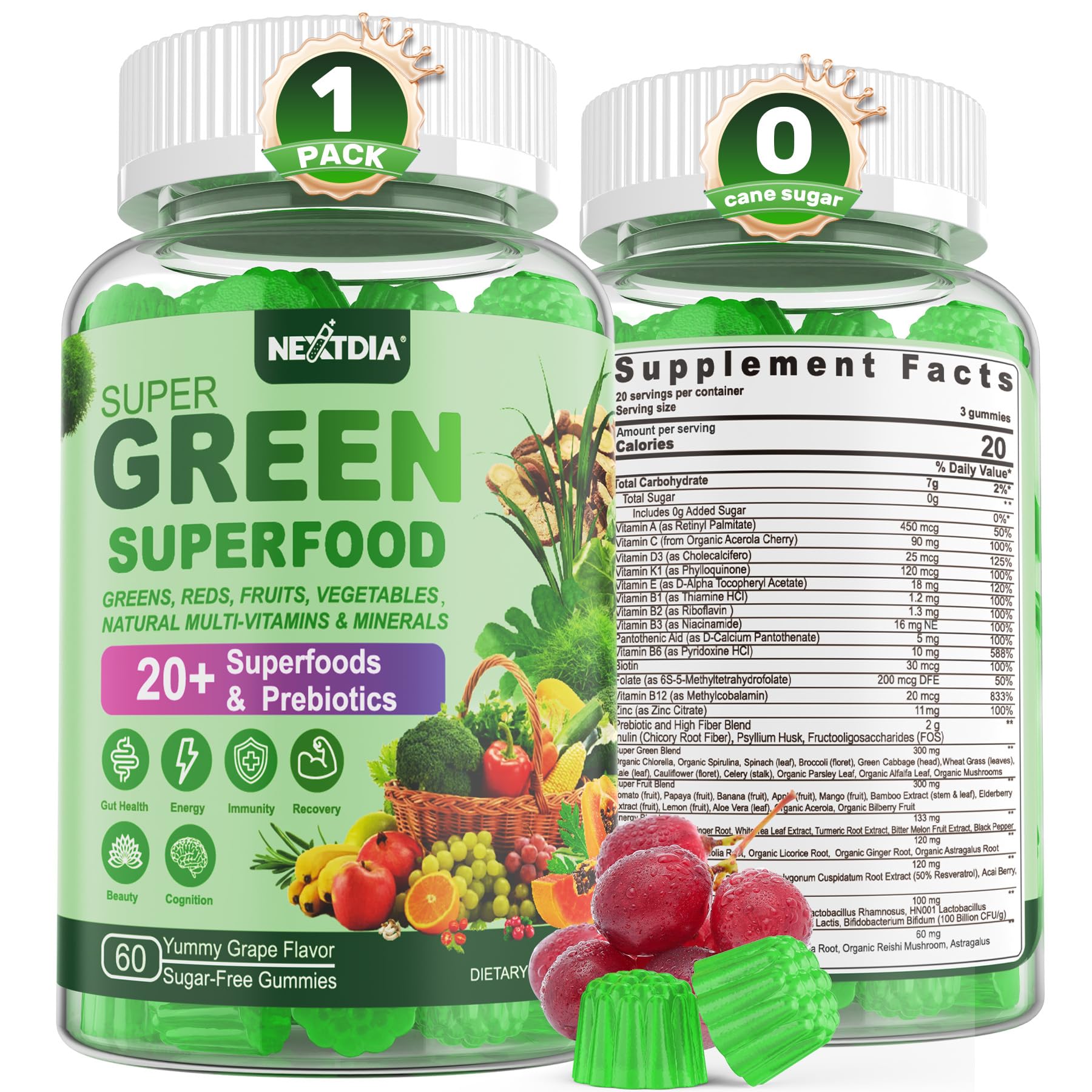 Gummies for gut health support