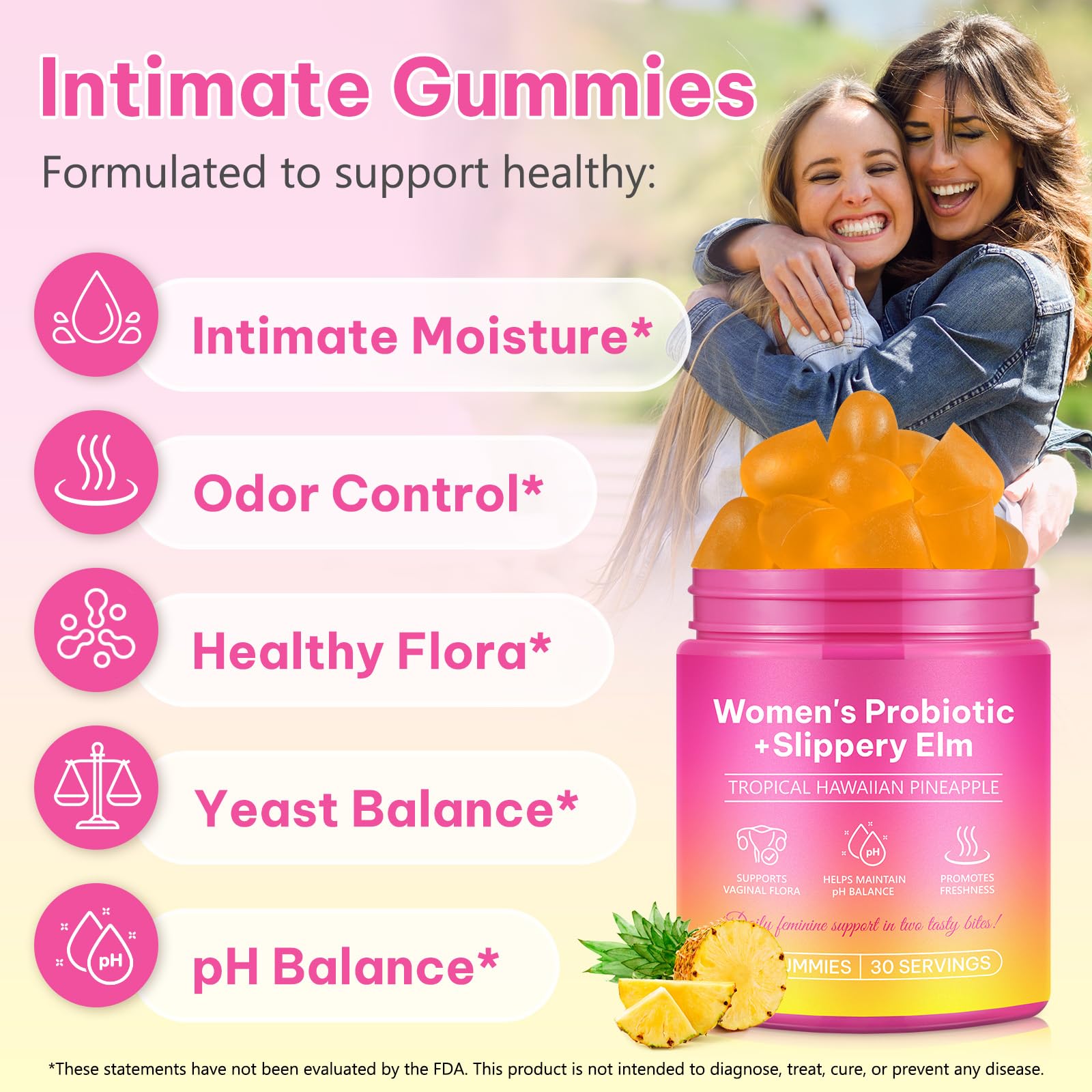 Gummies for healthy vaginal flora