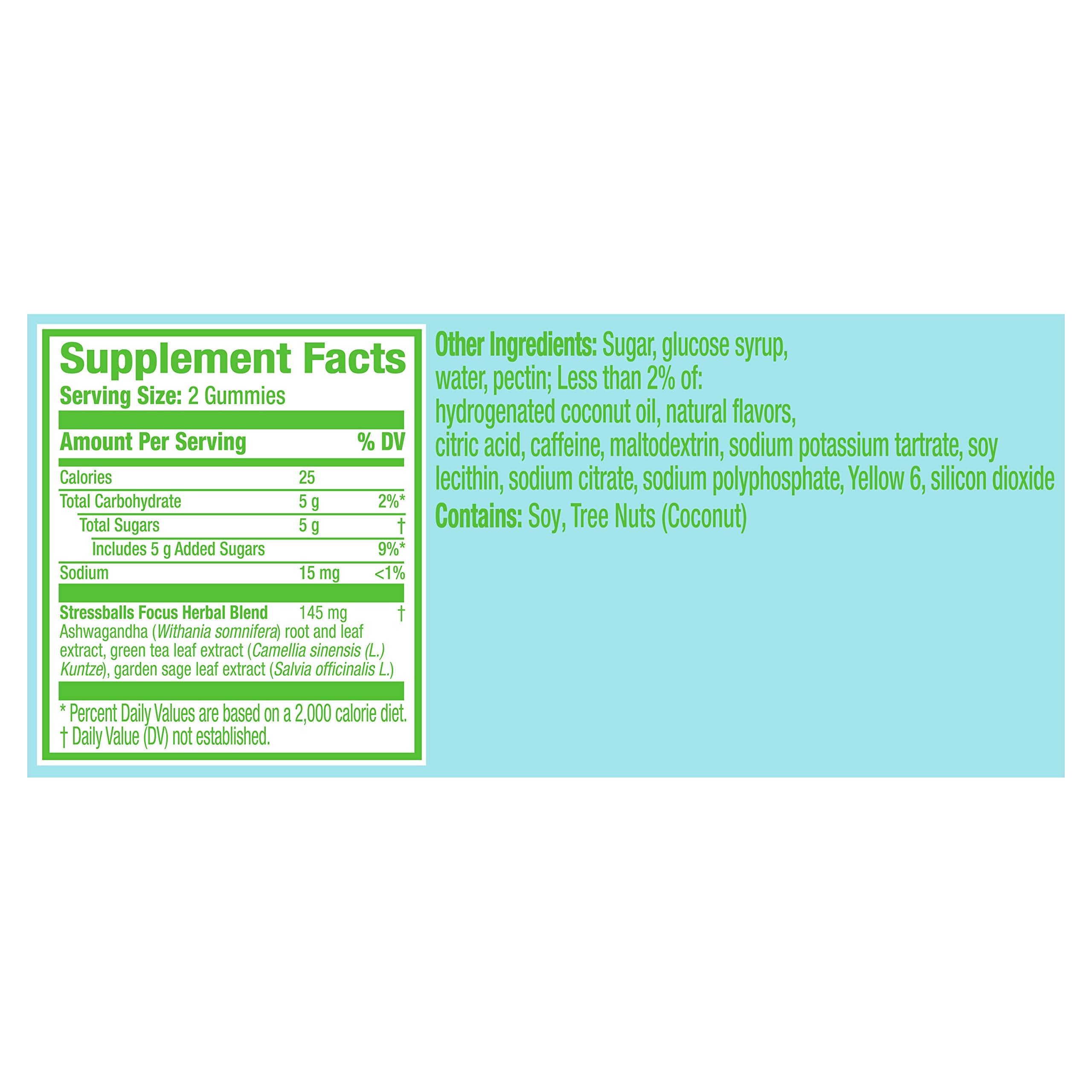 Gummies for improved concentration