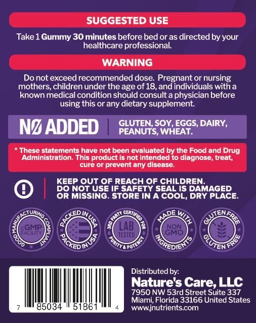 Gummies for improved sleep quality