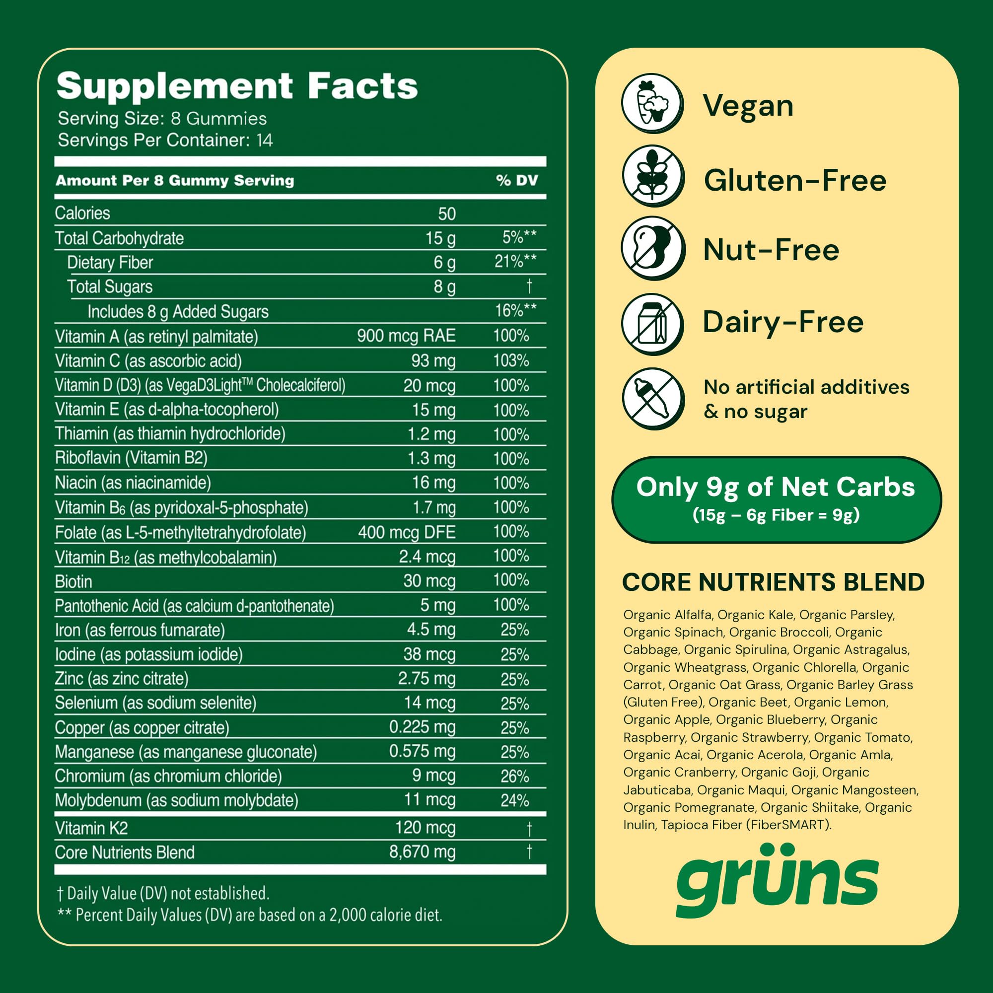 Gummies packed with spirulina nutrition