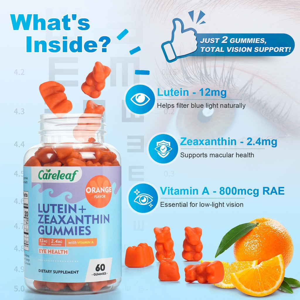 Gummies rich in lutein and zeaxanthin