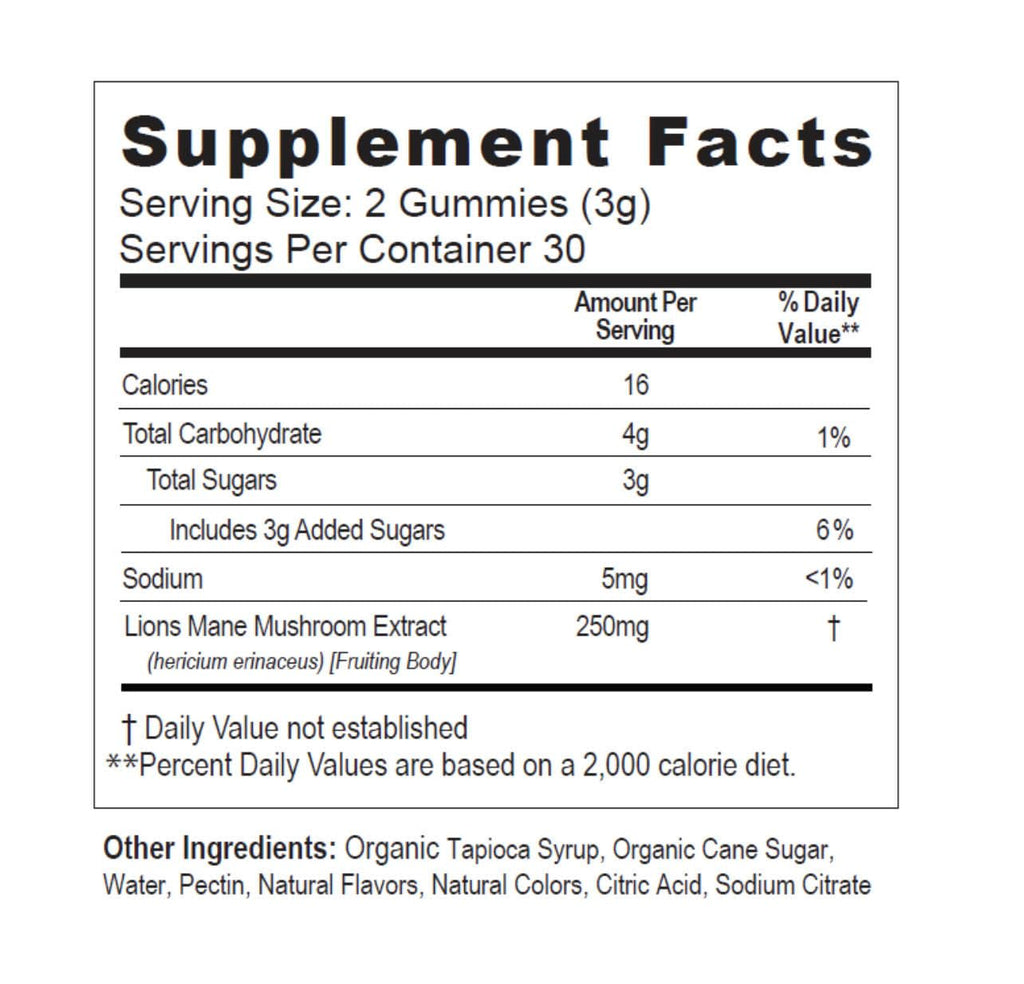 Gummies to enhance mental performance