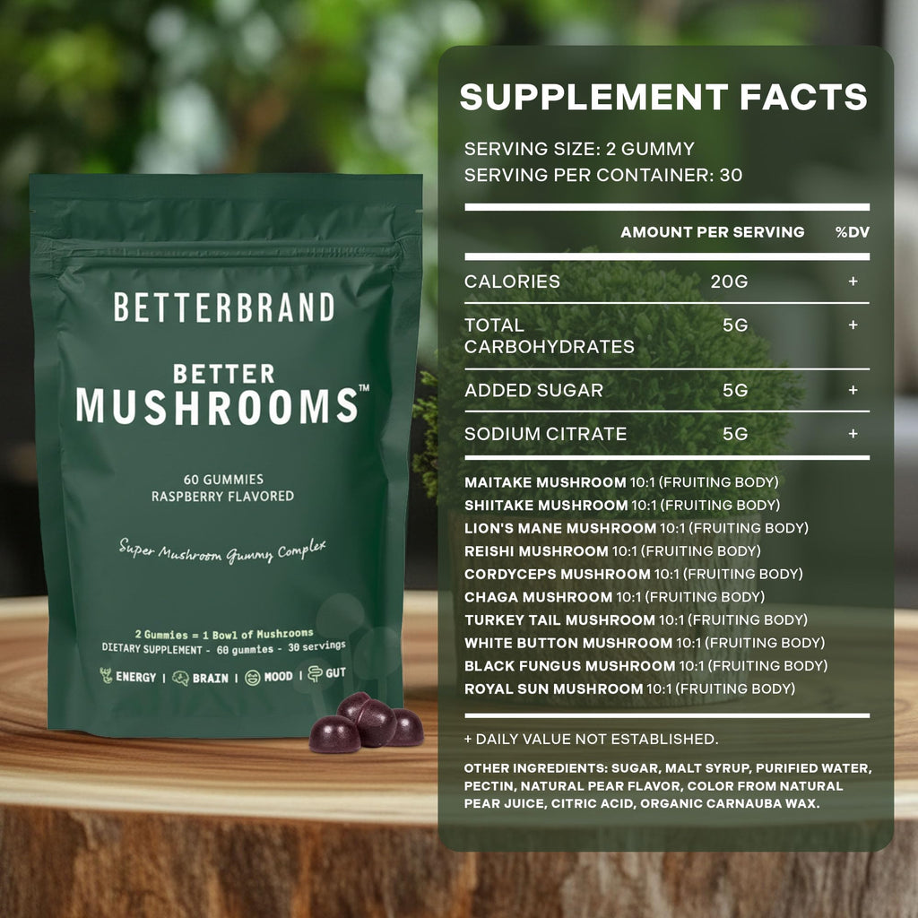 Gummies with 10 functional mushrooms