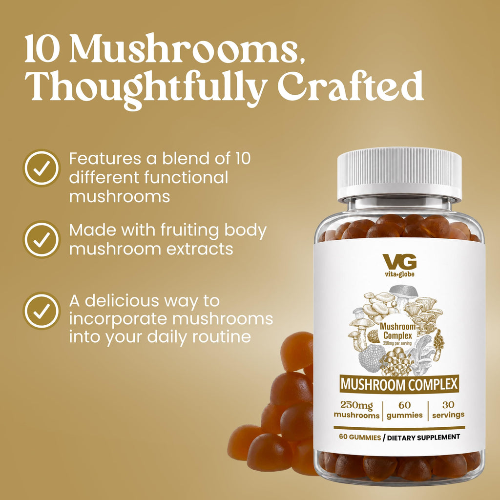 Gummies with mushrooms for natural support