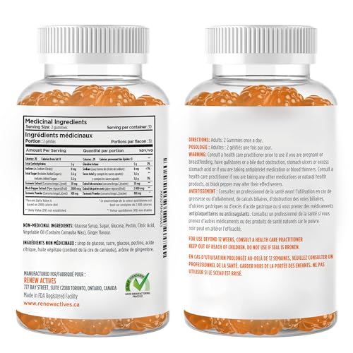Gummies with turmeric for digestive health