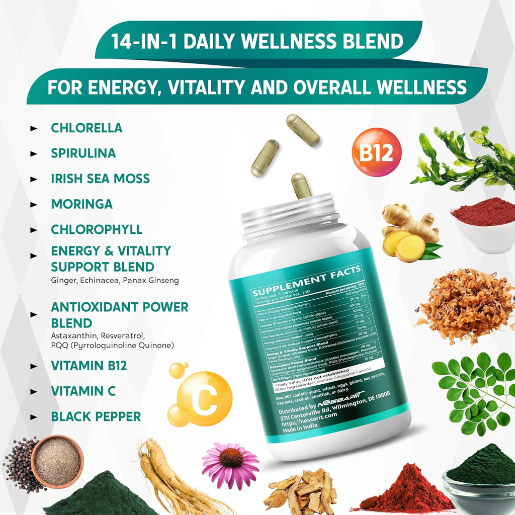 Gummy multivitamin alternative with chlorella