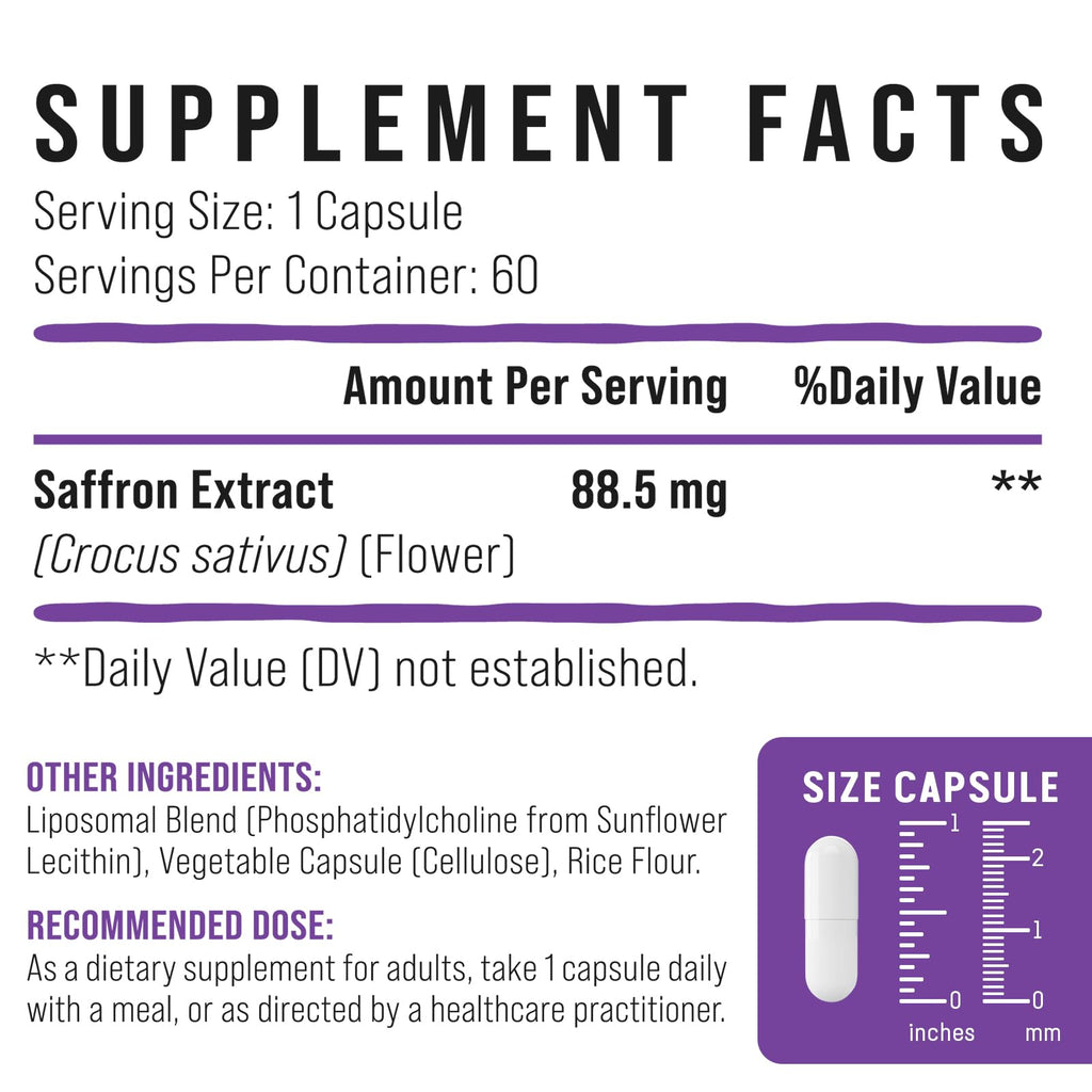 Gummy multivitamin alternative with saffron