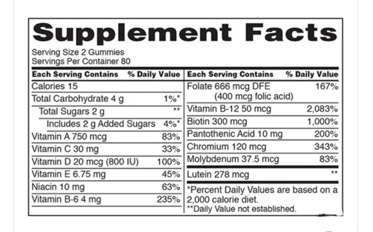 gummy multivitamin for adults and seniors
