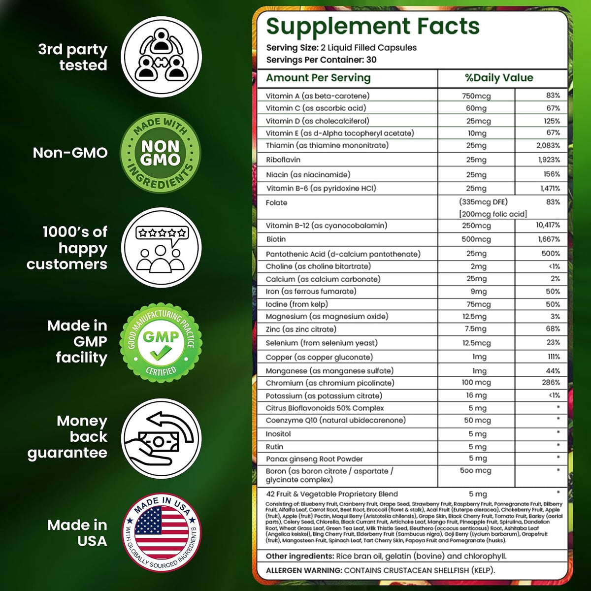 Gummy multivitamin for easy consumption