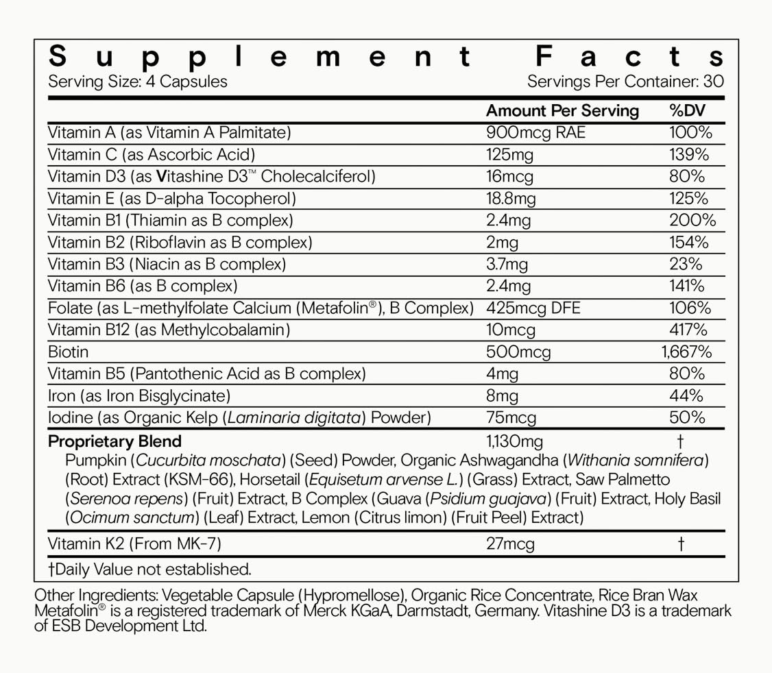 Gummy multivitamin for hair health