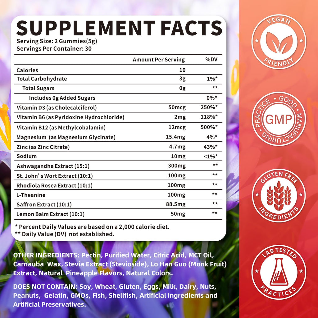 Gummy multivitamin for stress relief