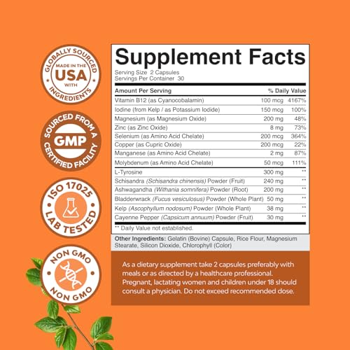 Gummy multivitamin for thyroid function