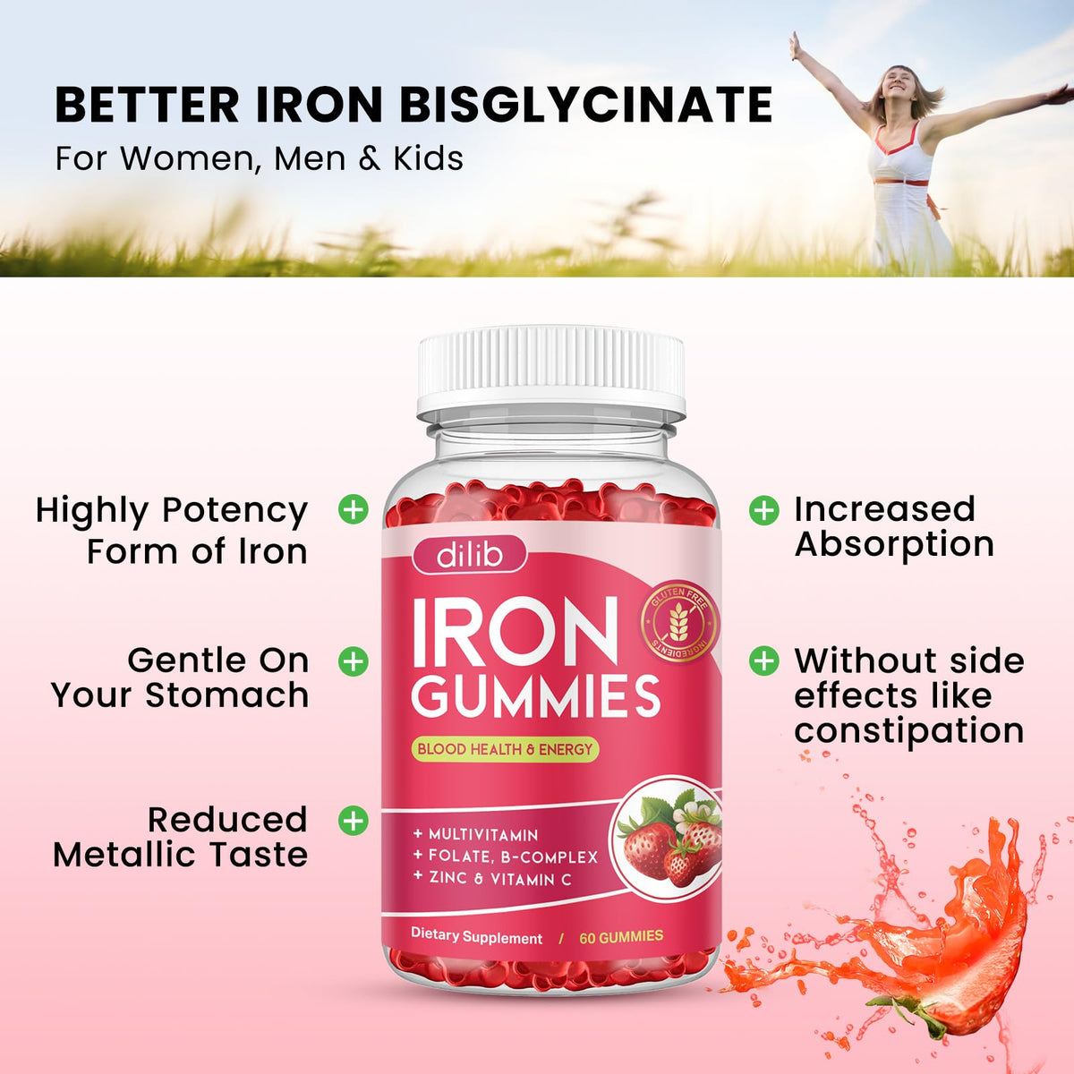Gummy multivitamin for women's health