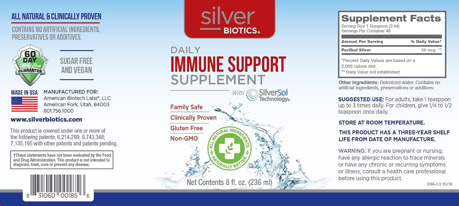 Gummy multivitamin infused with silver