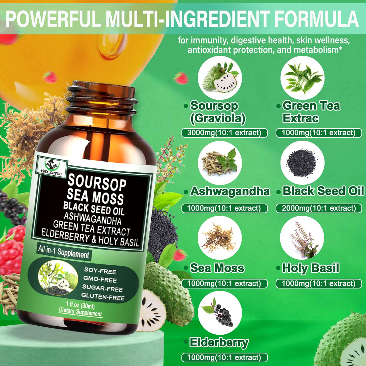 gummy multivitamin Soursop for energy