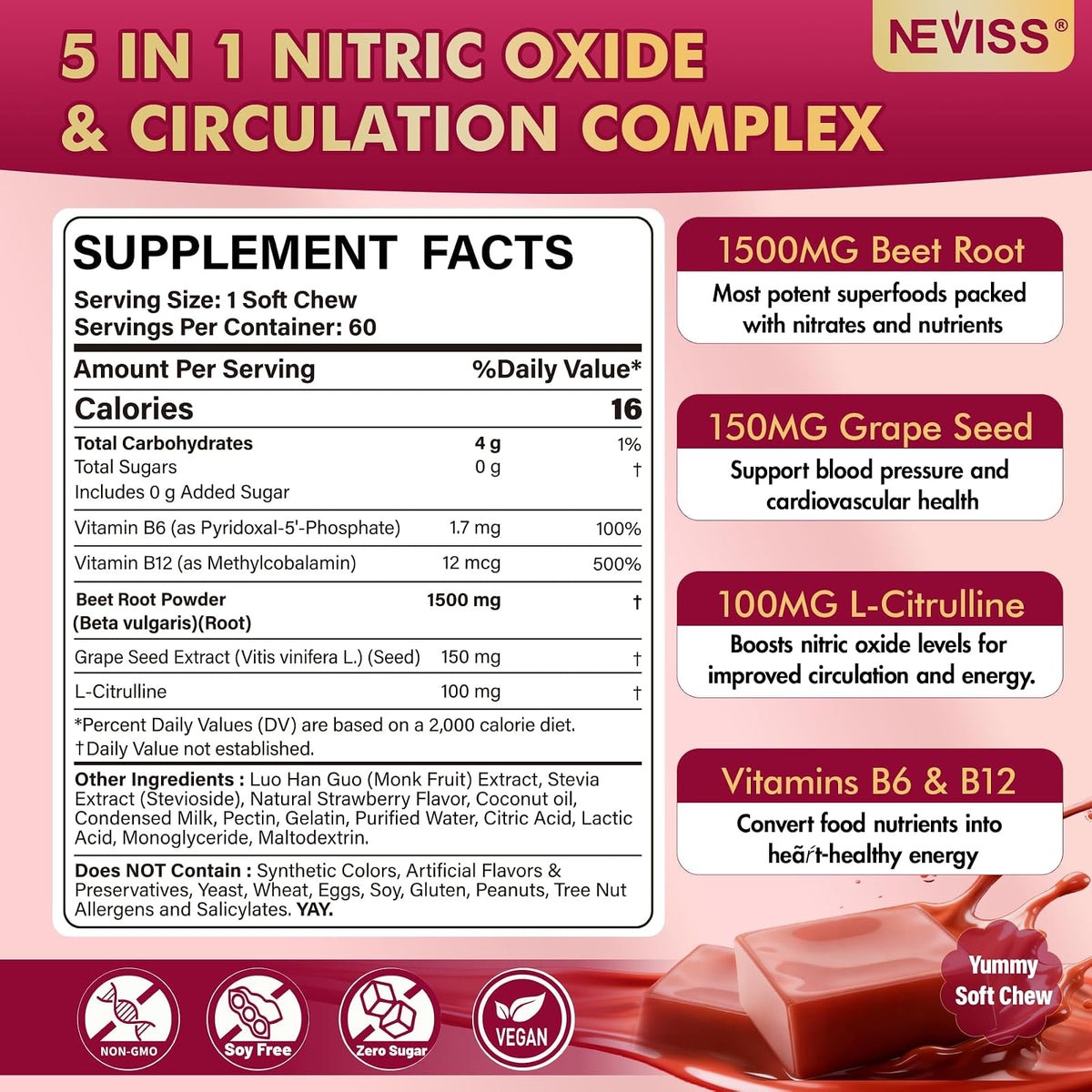 gummy multivitamin Super Beet Chews 1500 mg
