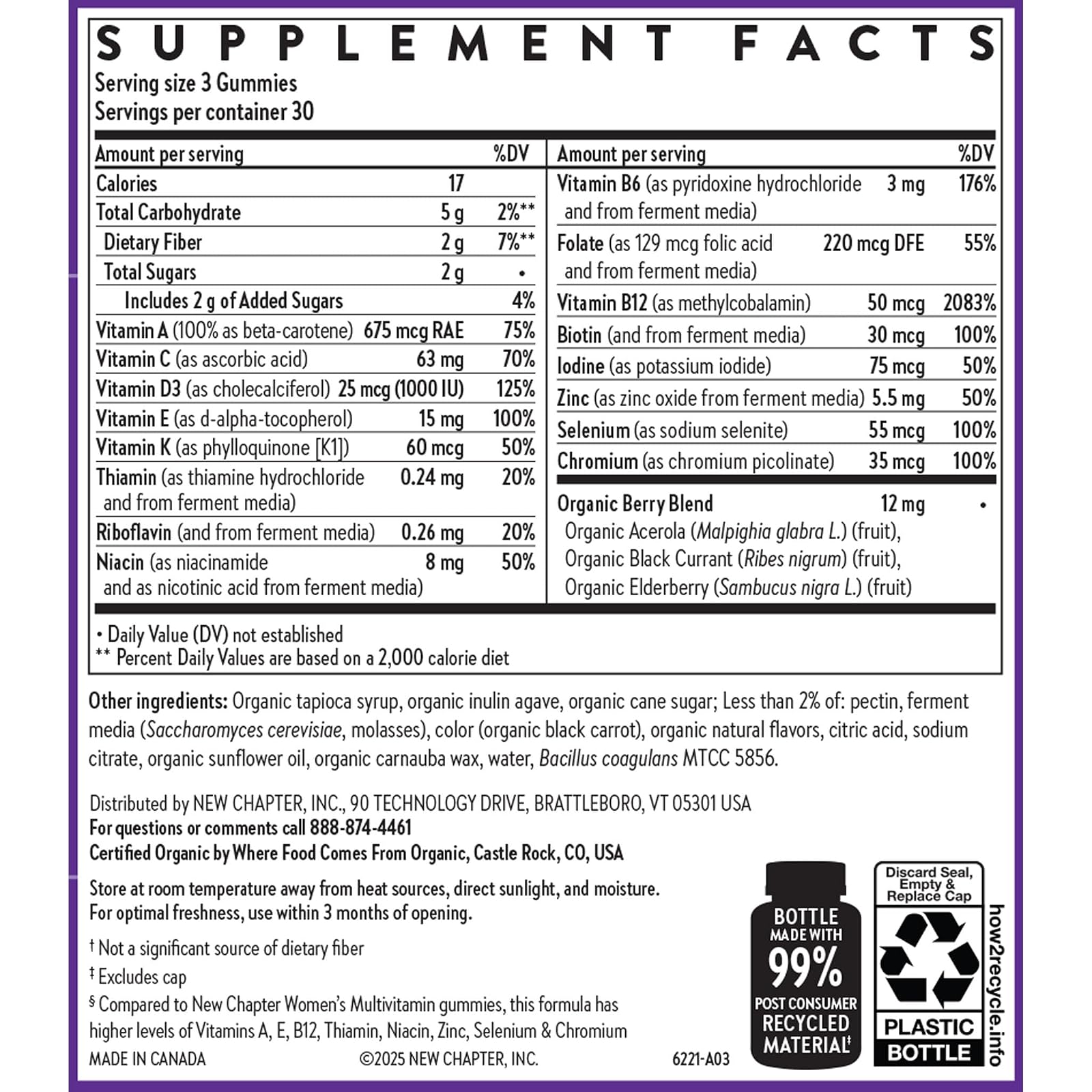 Gummy multivitamin with essential nutrients