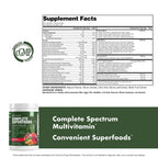 Gummy multivitamin with greens and reds