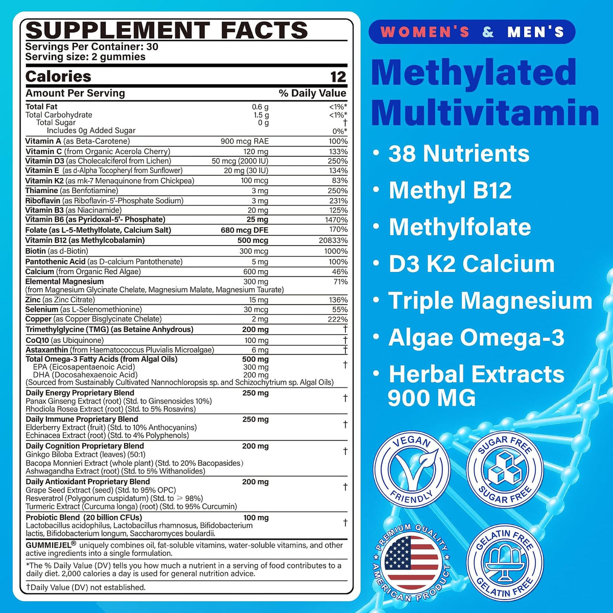 Gummy multivitamin with Omega-3 benefits