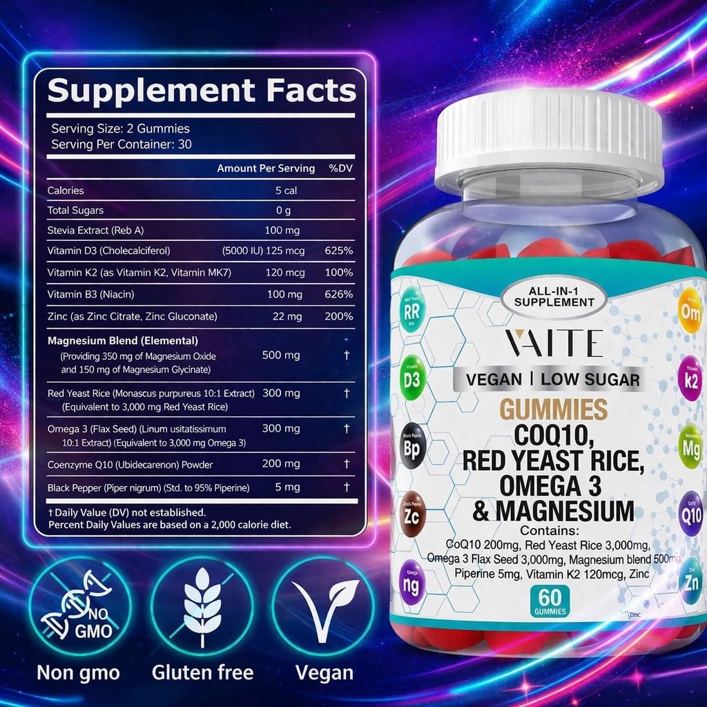 gummy multivitamin with red yeast rice
