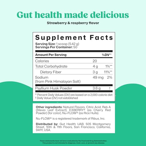Gut-friendly psyllium for regularity