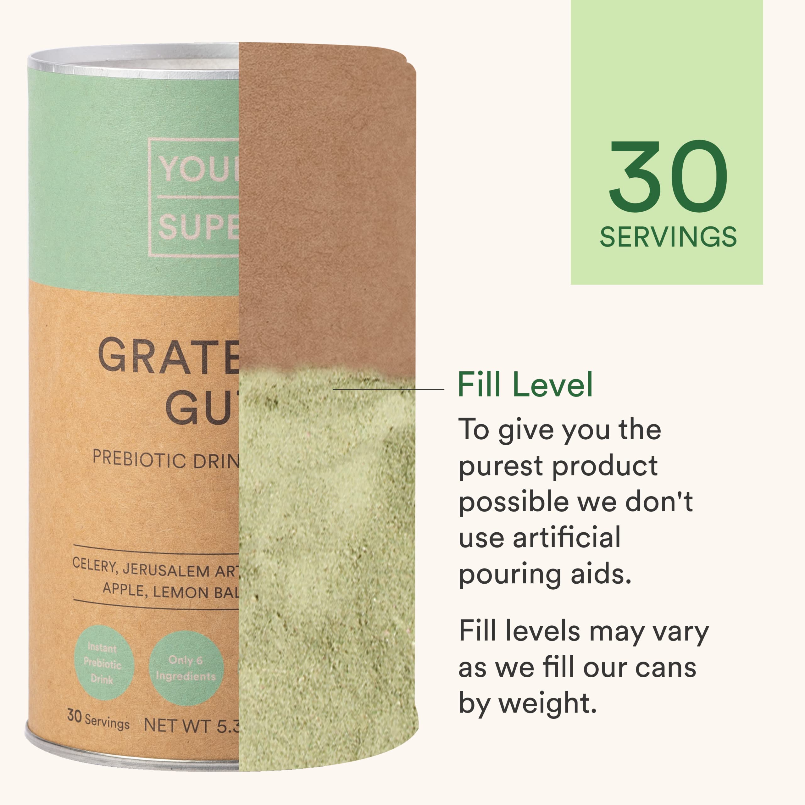Gut-friendly vegan supplement powder