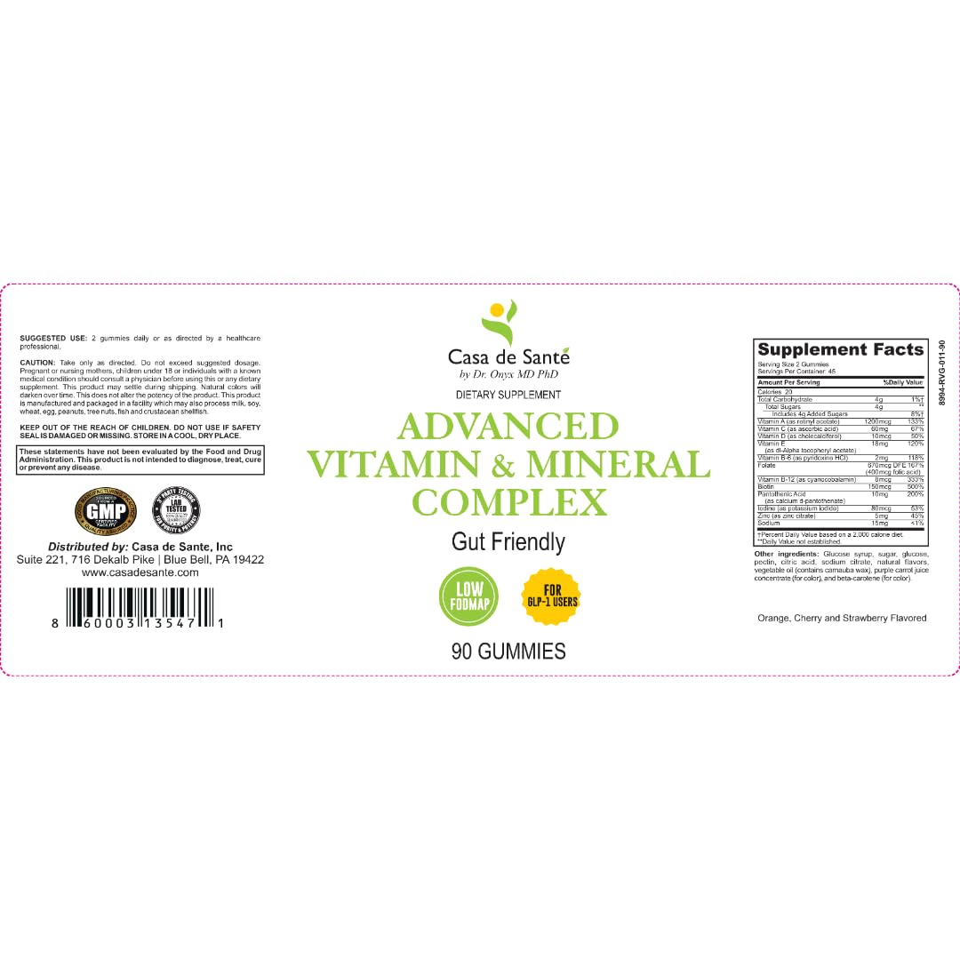 Gut-friendly vitamin gummies for wellness