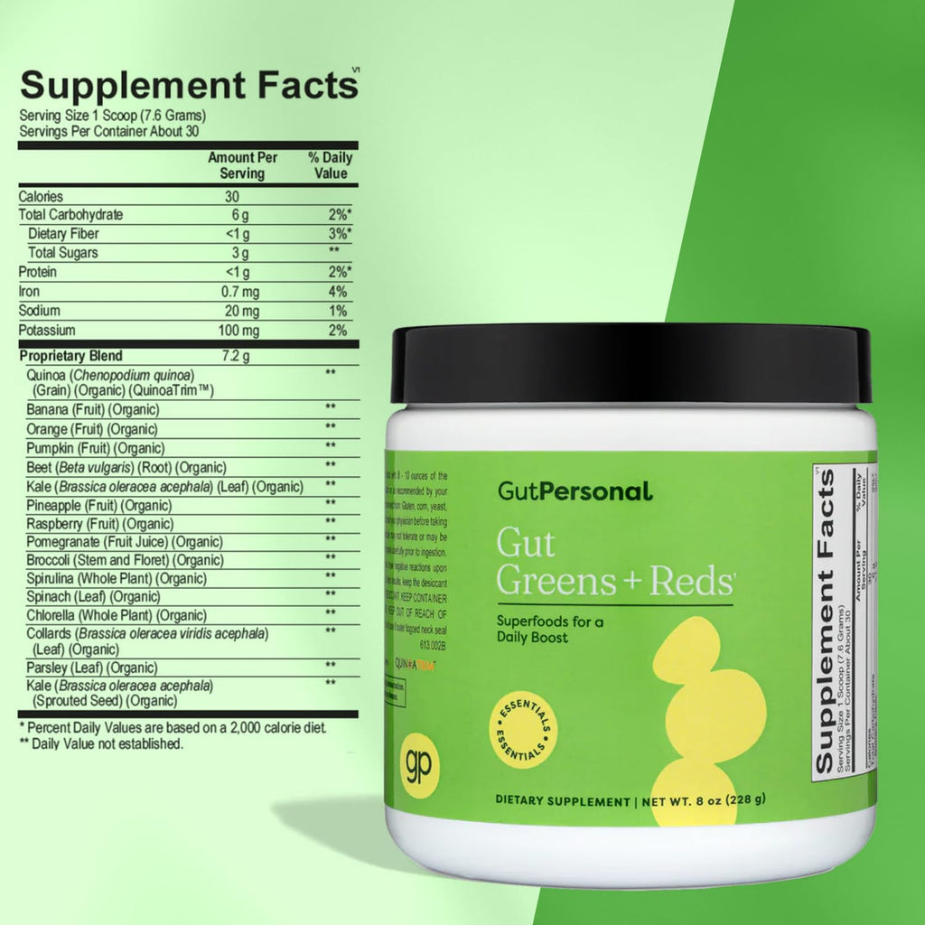 Gut Greens and Reds for energy boost
