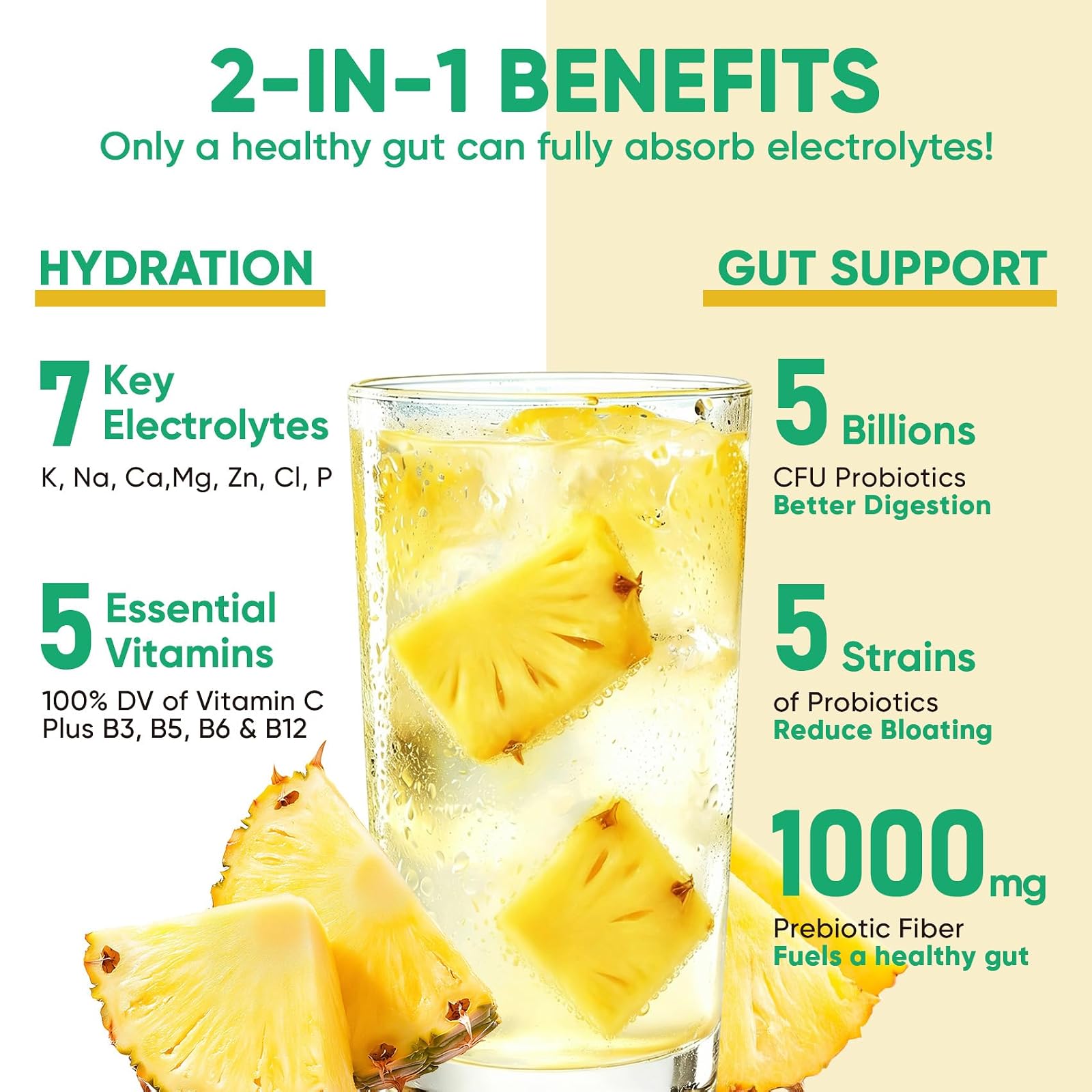 Gut health electrolytes for active lifestyle
