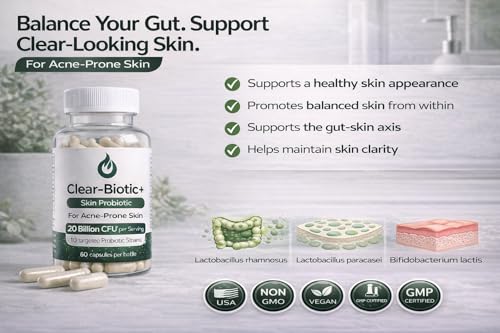 gut health support for clear skin