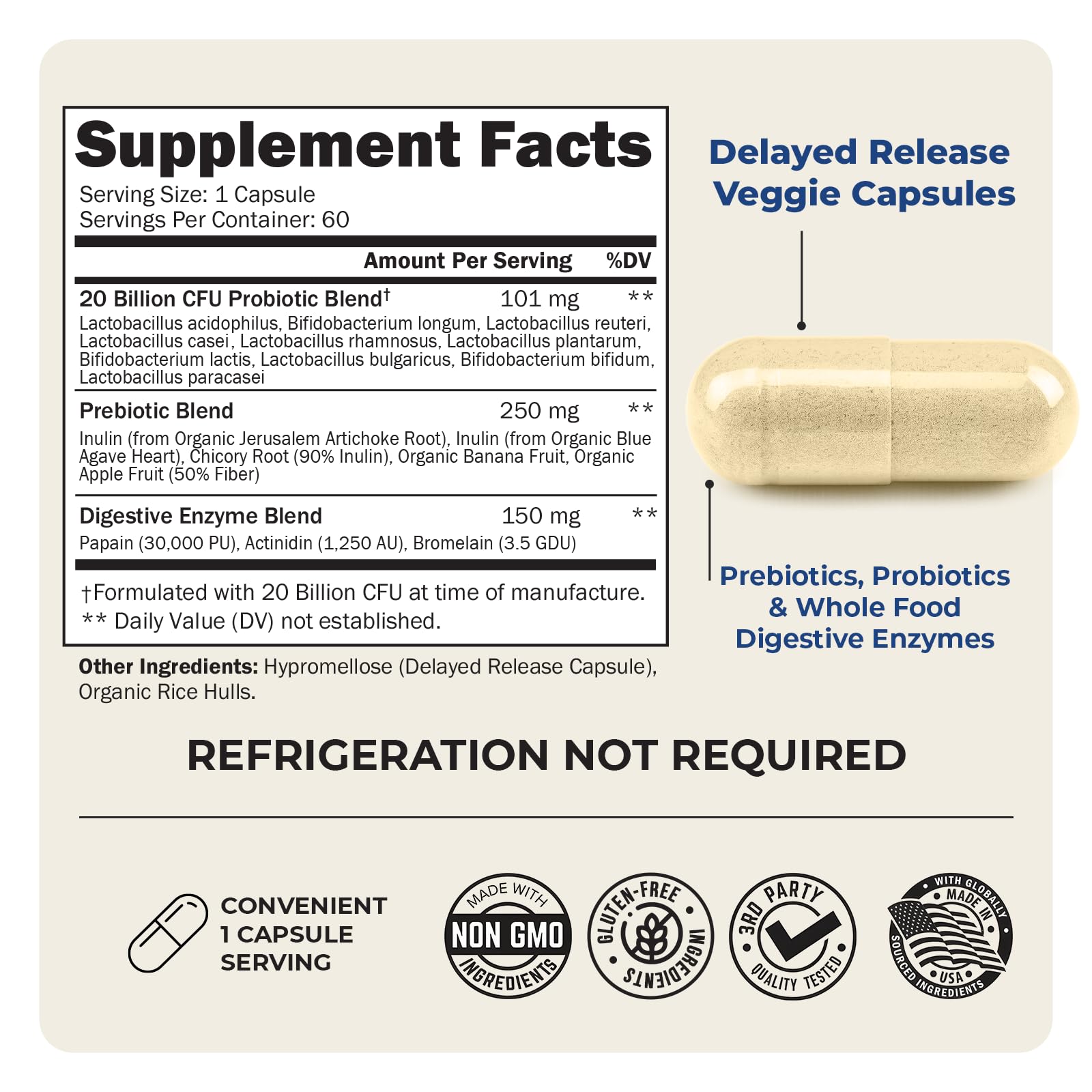gut health support with advanced probiotics
