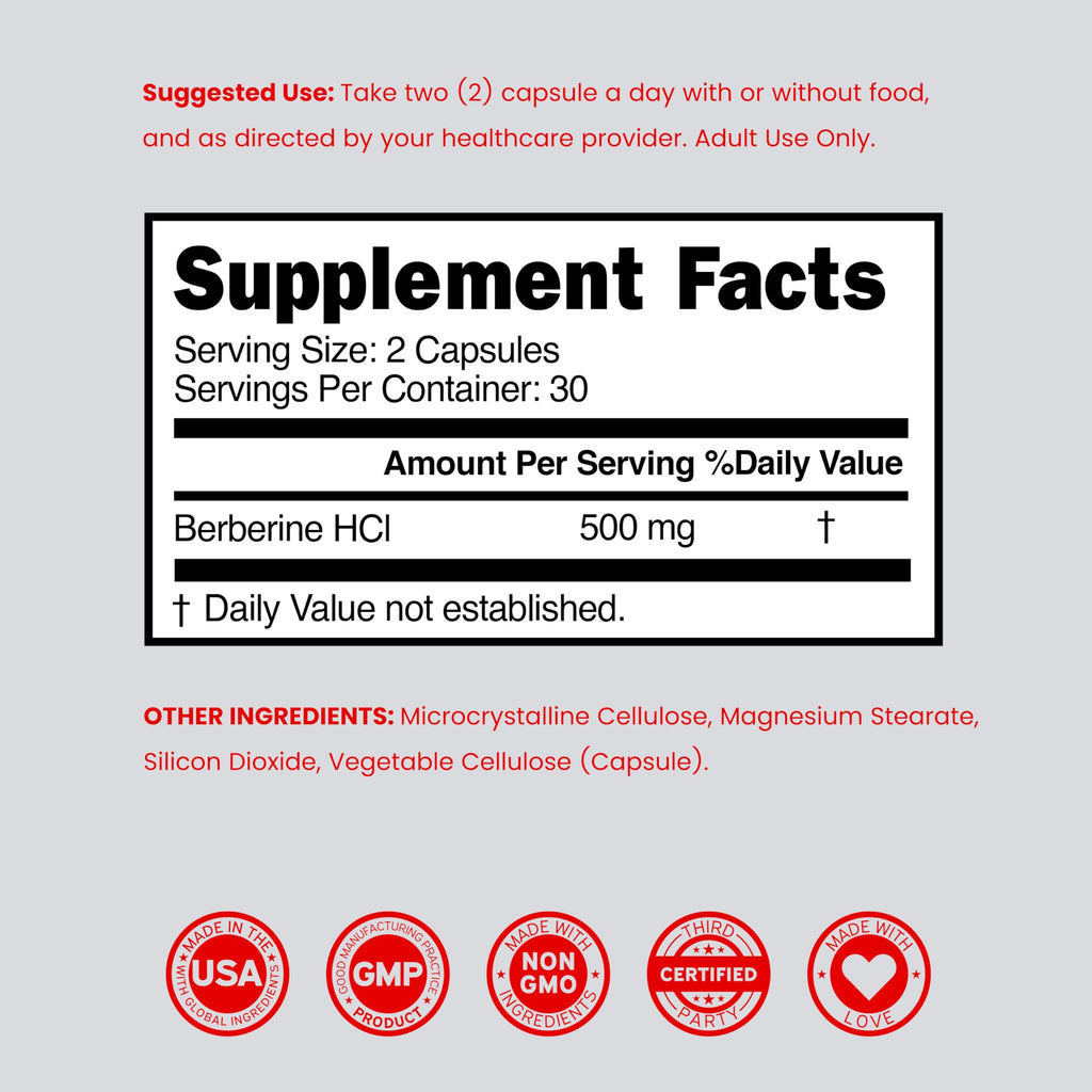Gut health support with berberine