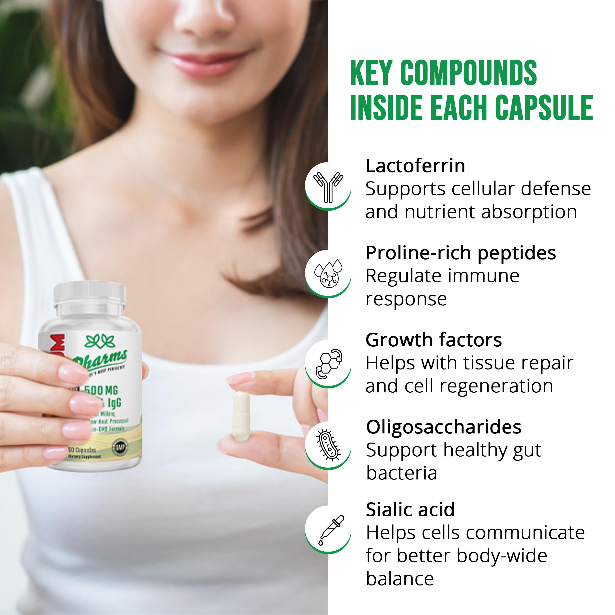 Gut health support with colostrum