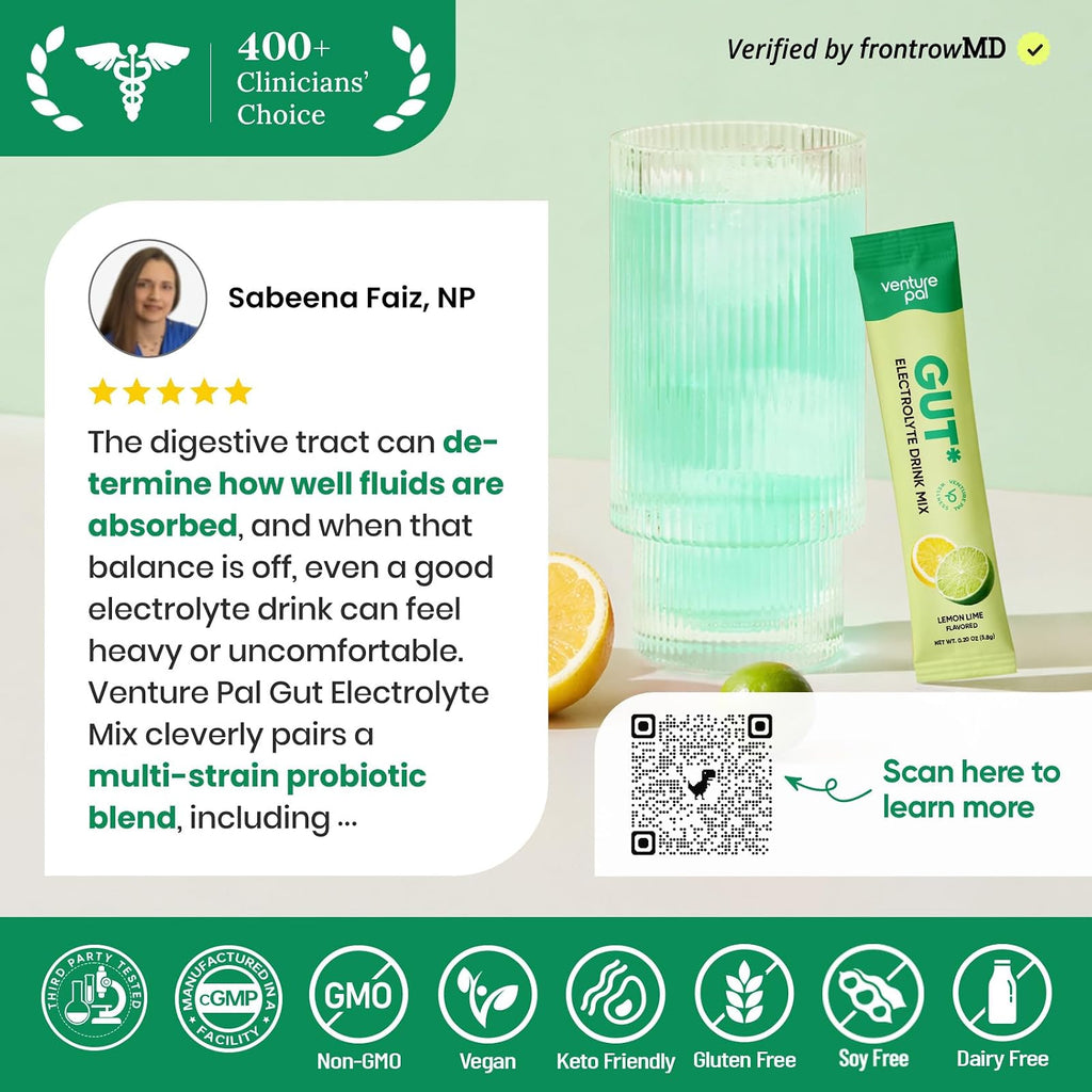 Gut health support with electrolyte powder
