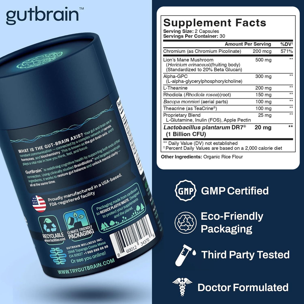GutBrain multivitamin for men's vitality