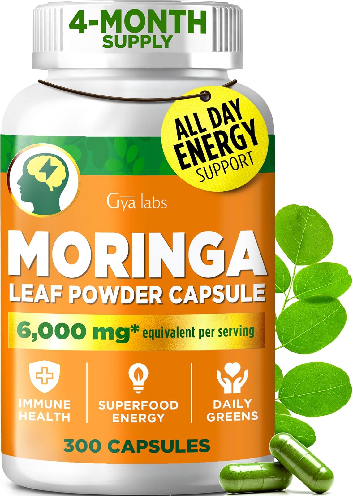Gya Labs Moringa 6000 mg capsules