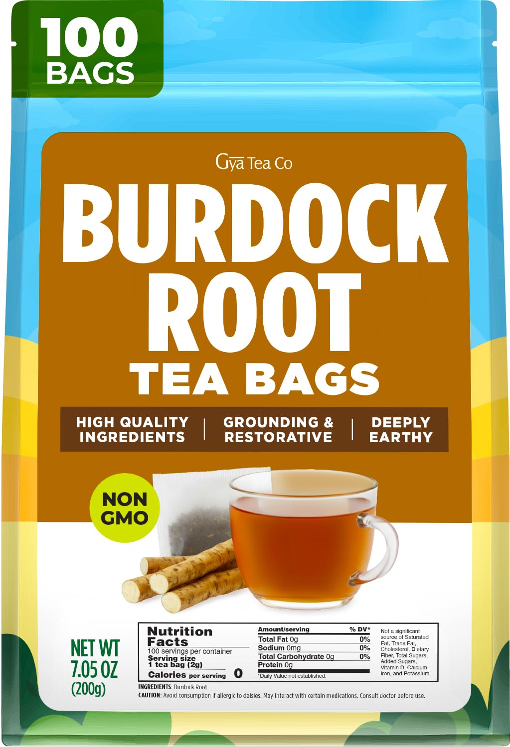 Gya Tea Co burdock root tea bags