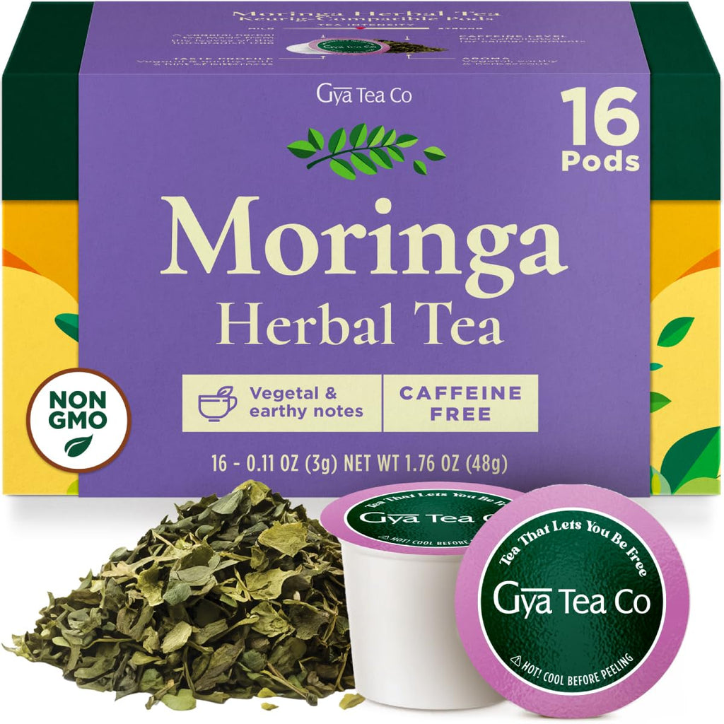 Gya Tea Co moringa herbal tea pods