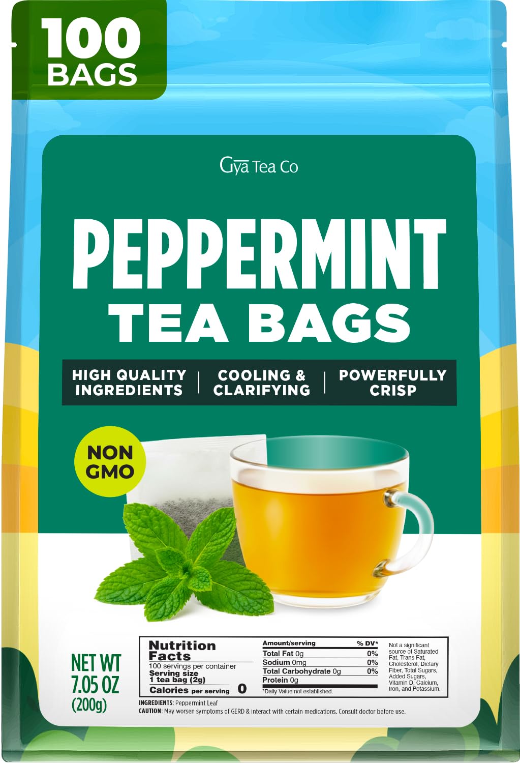 Gya Tea Co peppermint tea bags