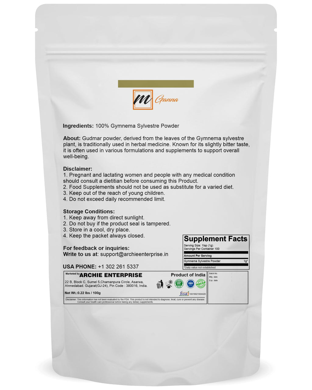gymnema sylvestre powder for skin care