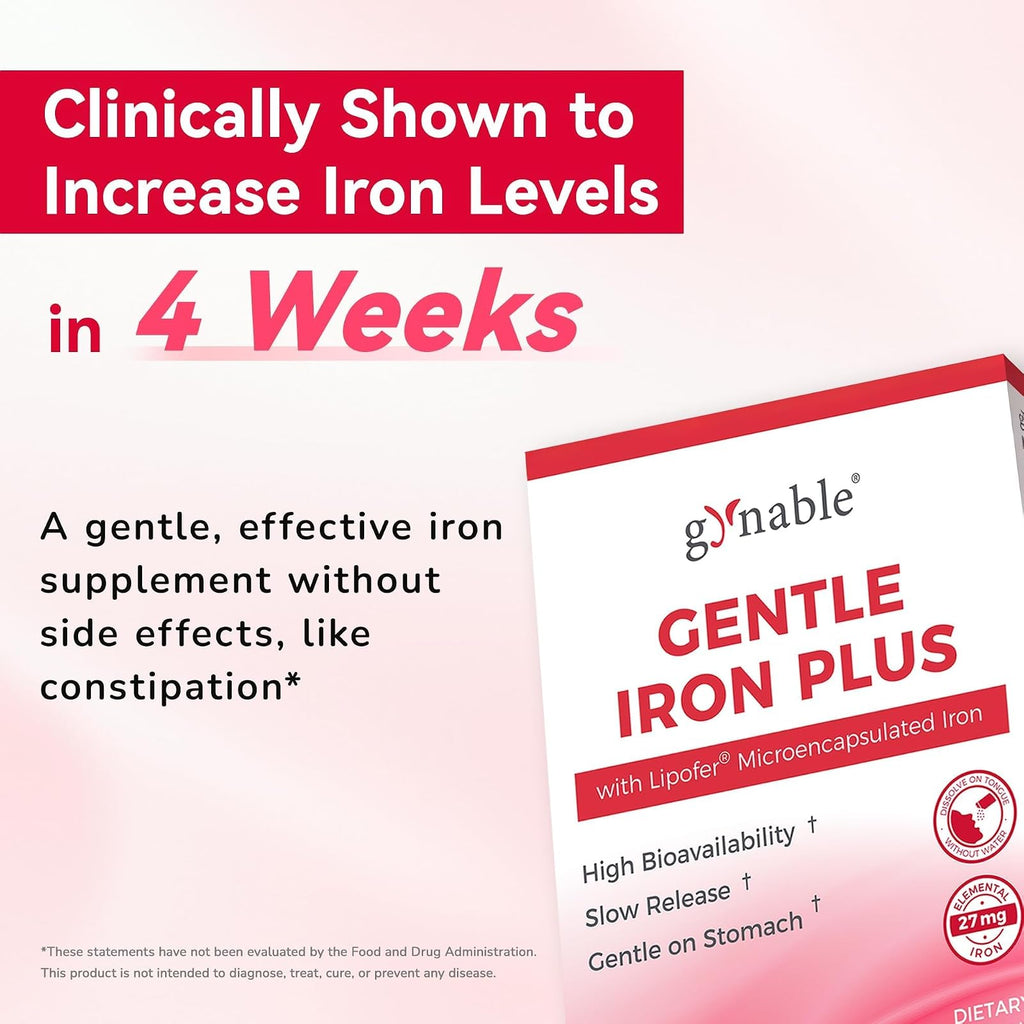 Gynable iron powder for better absorption