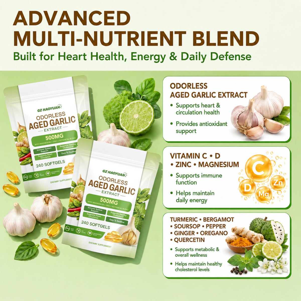 GZ HAOYUAN garlic capsules 600 mg
