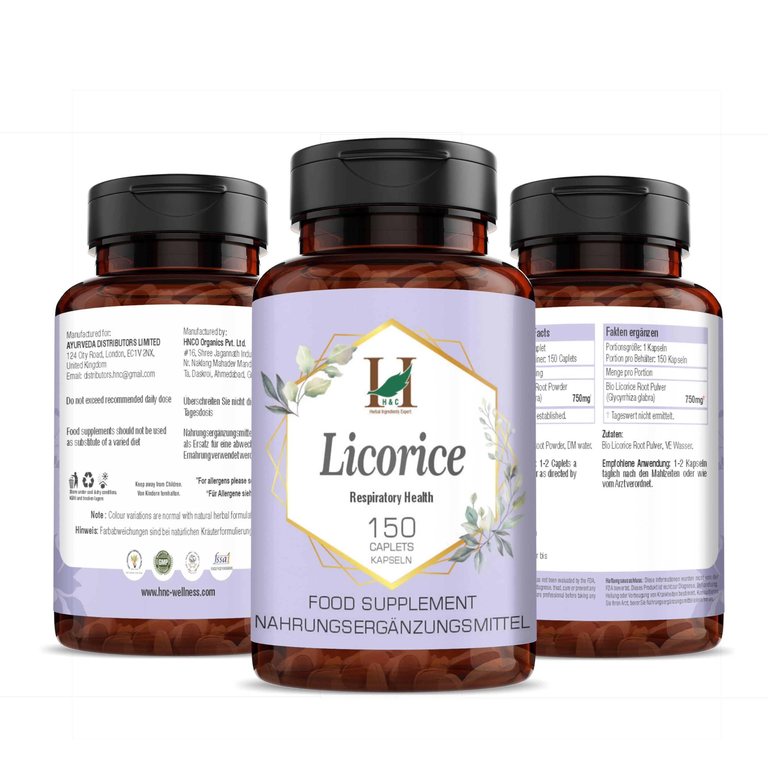 H&C licorice root for respiratory health