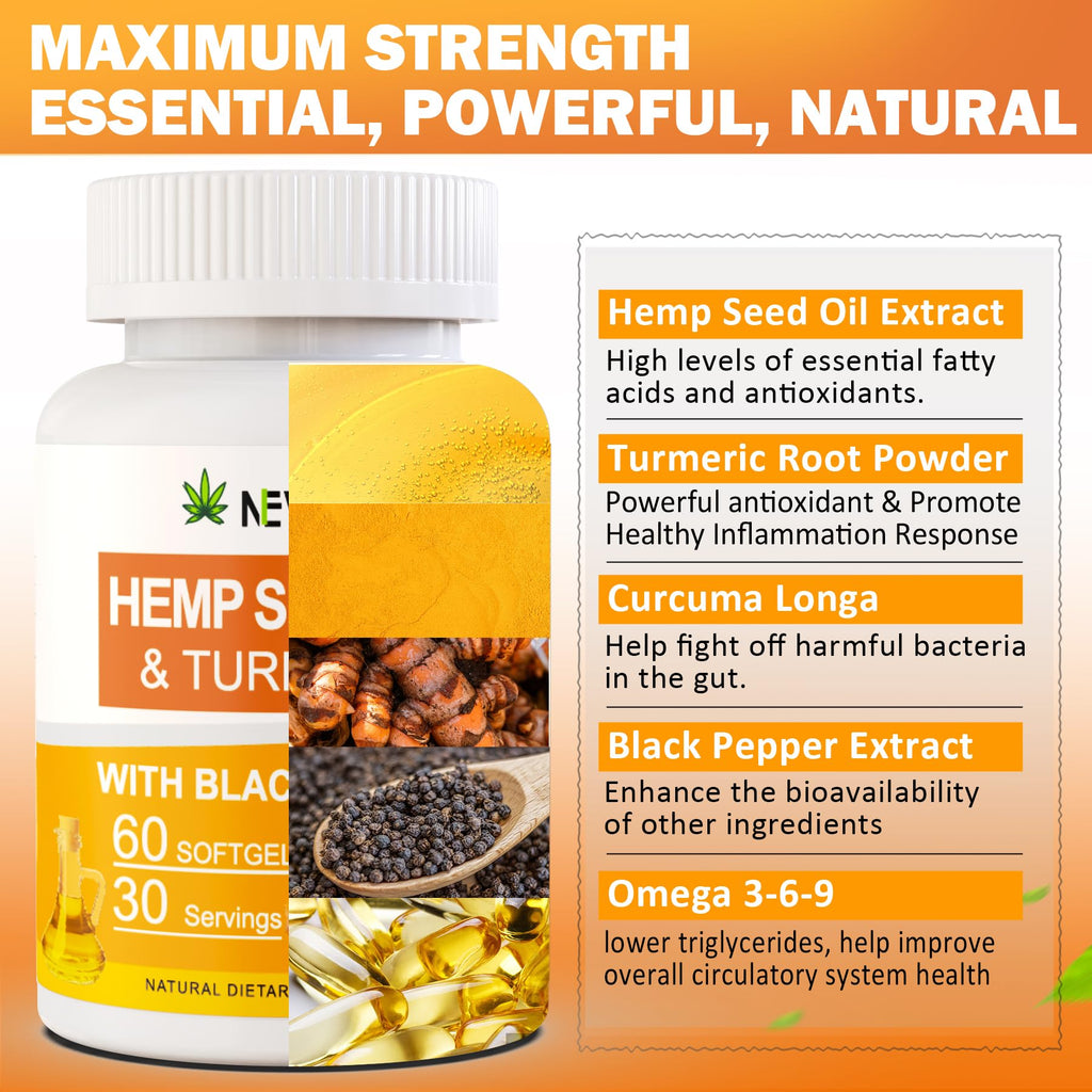 Hēmp seed oil and turmeric blend