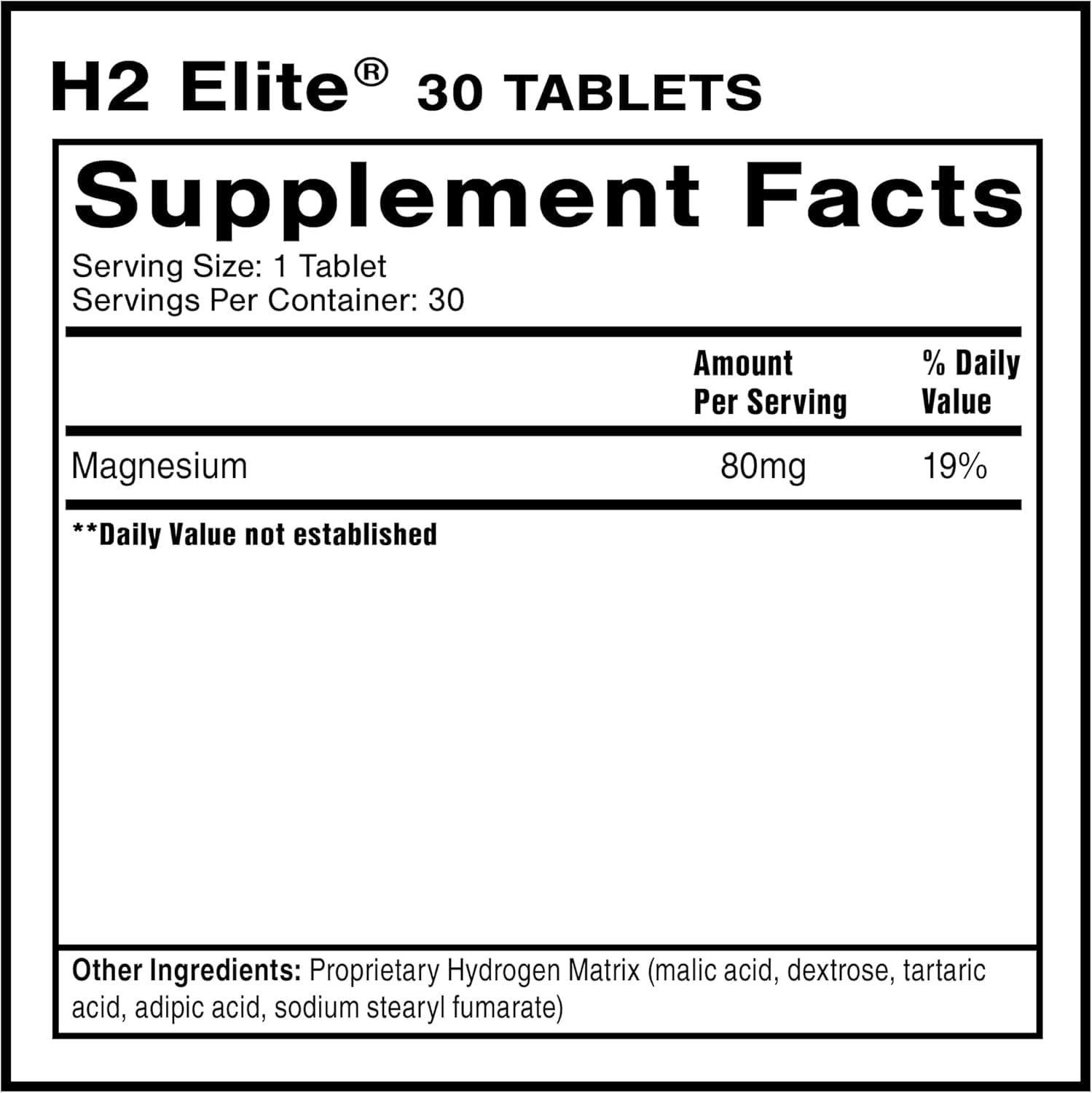 H2 Elite magnesium supplement benefits