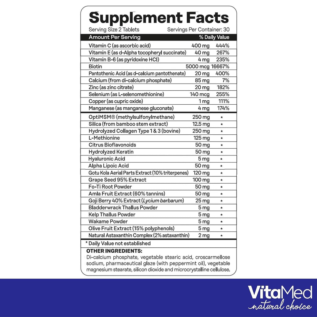 Hair growth support with biotin