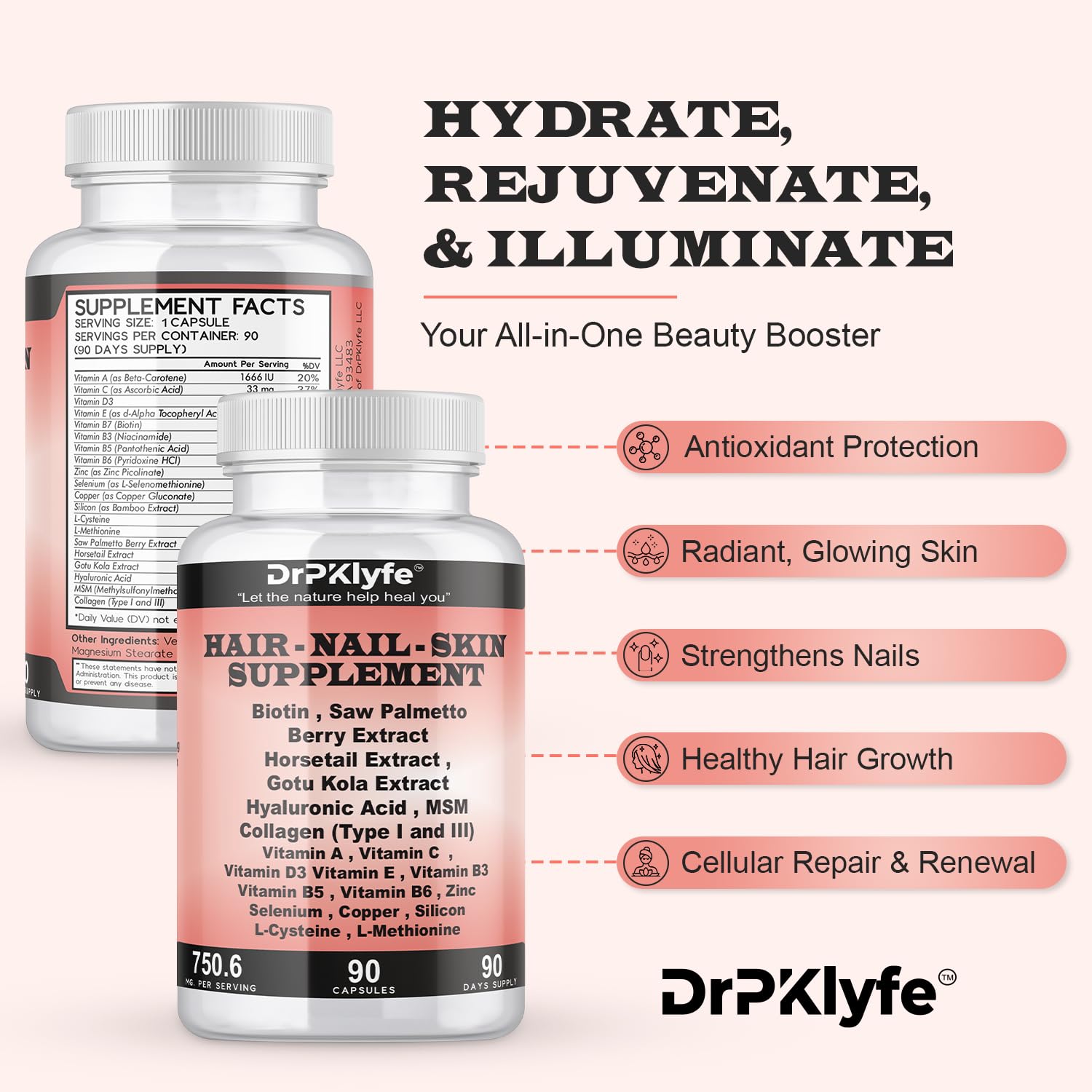 hair growth support with blended supplements