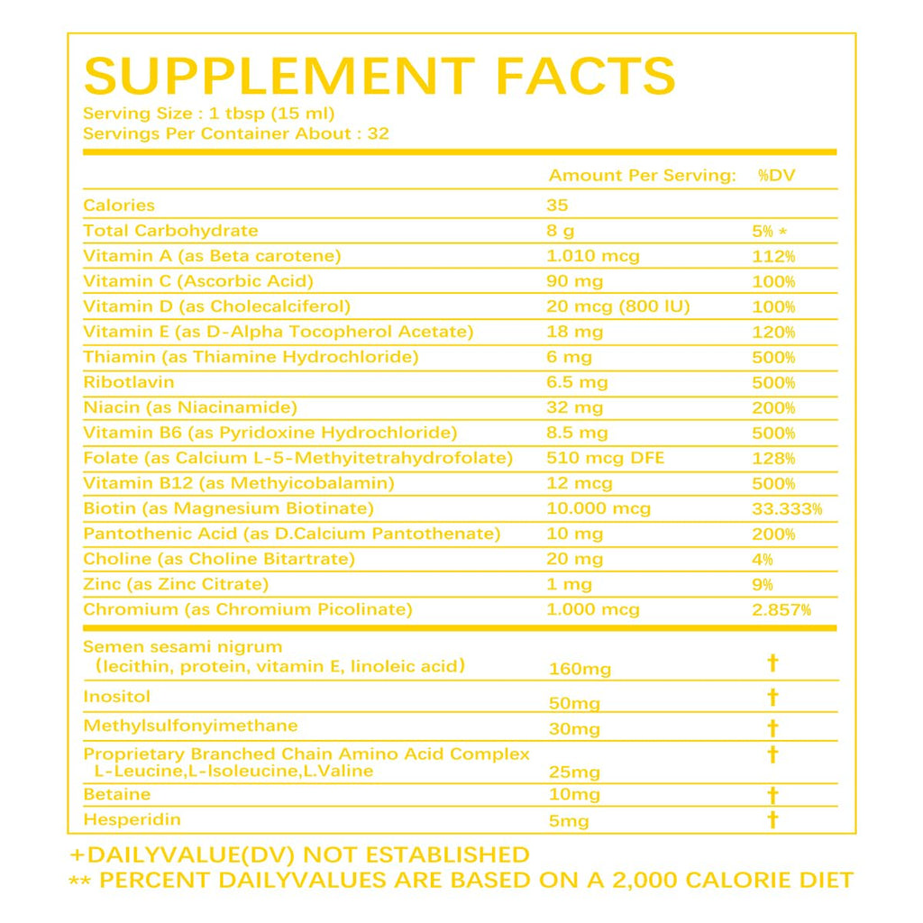 hair growth support with liquid vitamins